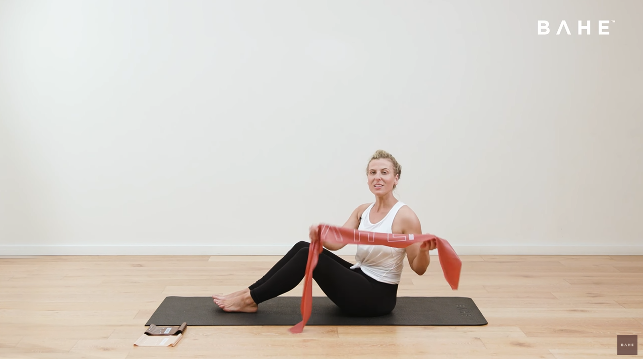 Seated Row with Rotation Exercise using Flowbands – BAHE